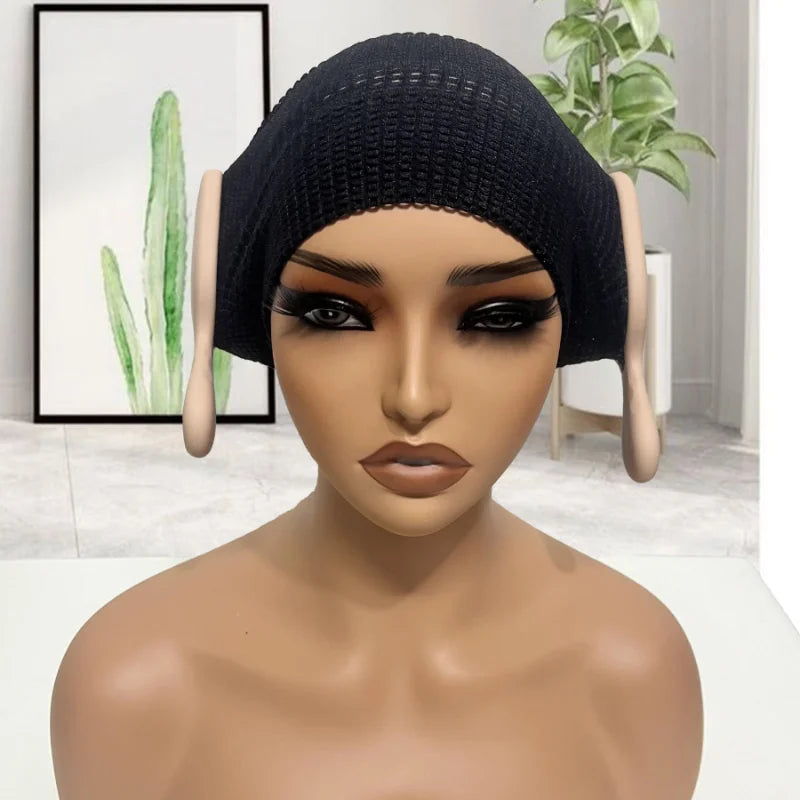 Munishe Wrap Cap With Comb- Black Mesh Cap