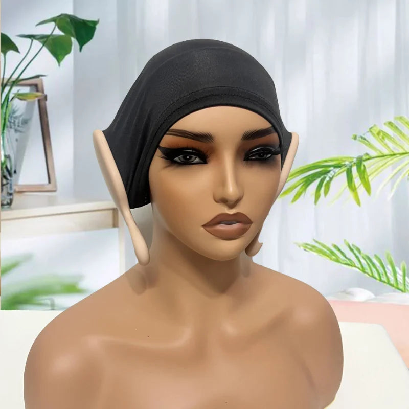 Munishe Wrap Cap With Comb- Black Cap